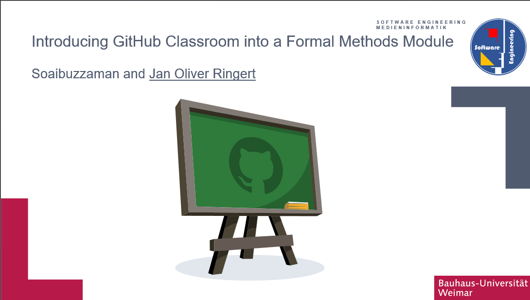 Introducing Github Classroom Into A Formal Methods Module Fm4se 7795